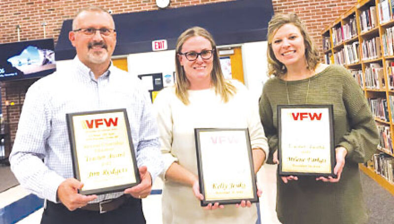 Three Fraser teachers honored by VFW
