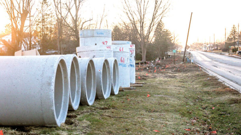 Culvert construction begins at 10 Mile and Meadowbrook in Novi