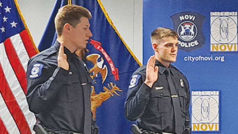 Novi Police Department swears in 2 new officers