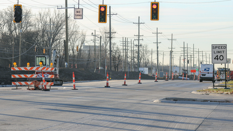 Mound Road construction nearing completion