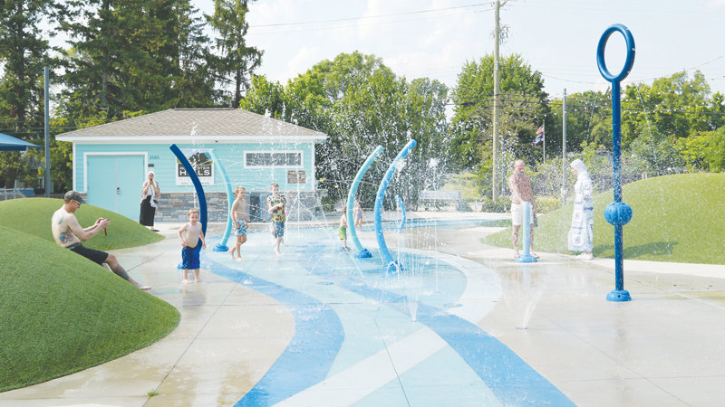 Splash pad reopens, as final shooting victim returns home