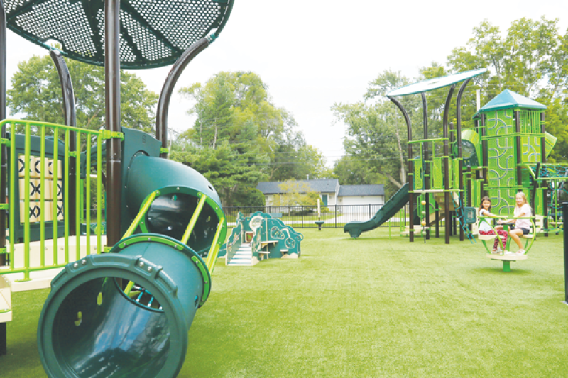 Redesigned playground opens at Wabash Park