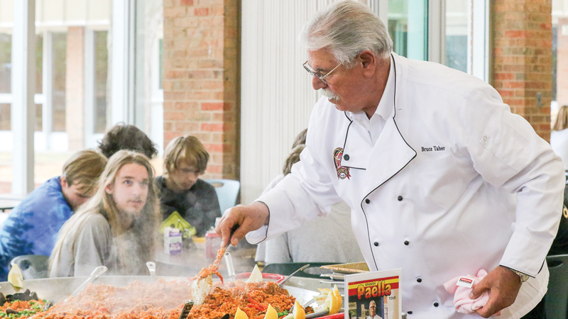 CEO dishes about school food service during visit to North