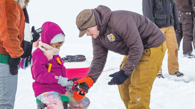 Girl Scouts chill out with ice fishing experience