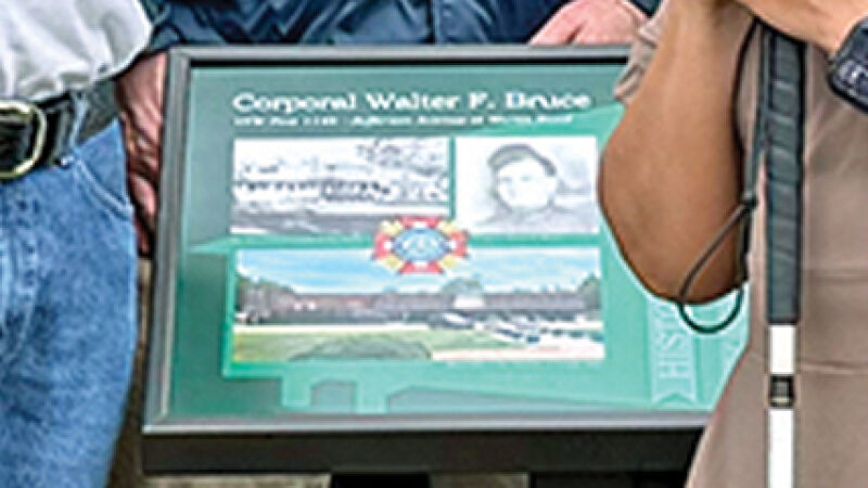 Historical marker dedicated at VFW Bruce Post